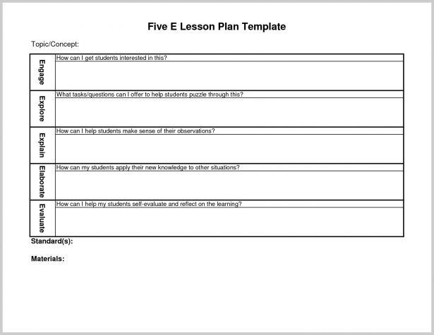 20 5e Science Lesson Plan Template