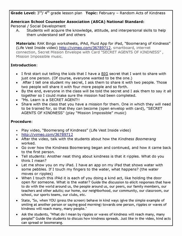 20 5th Grade Lesson Plan Template