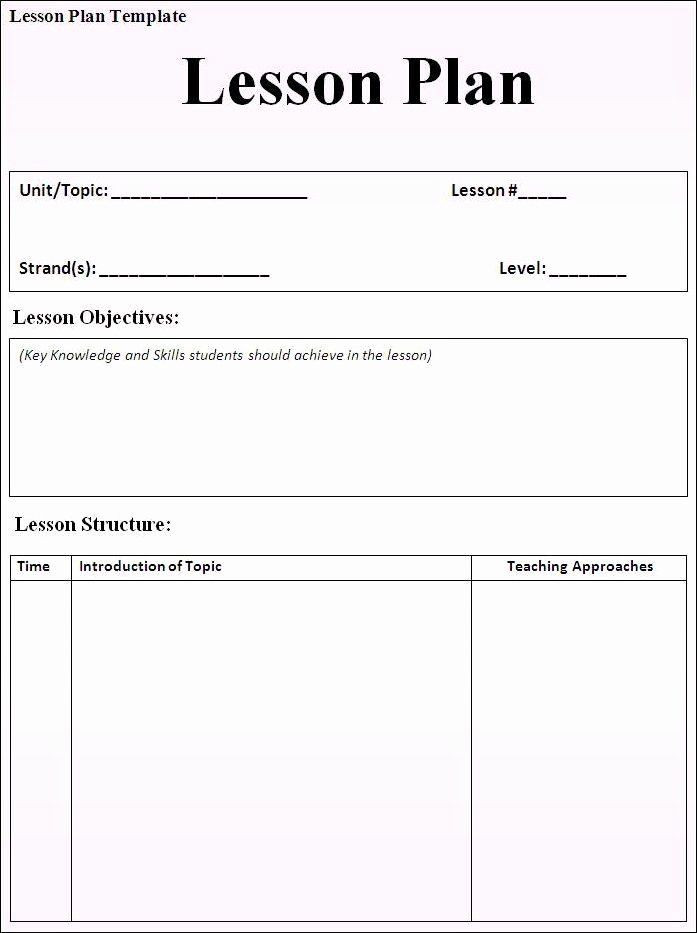 20 5th Grade Lesson Plan Template