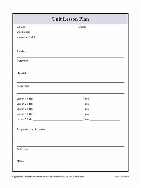Basic Lesson Plan Template Word Meal Plan Template Printable 
