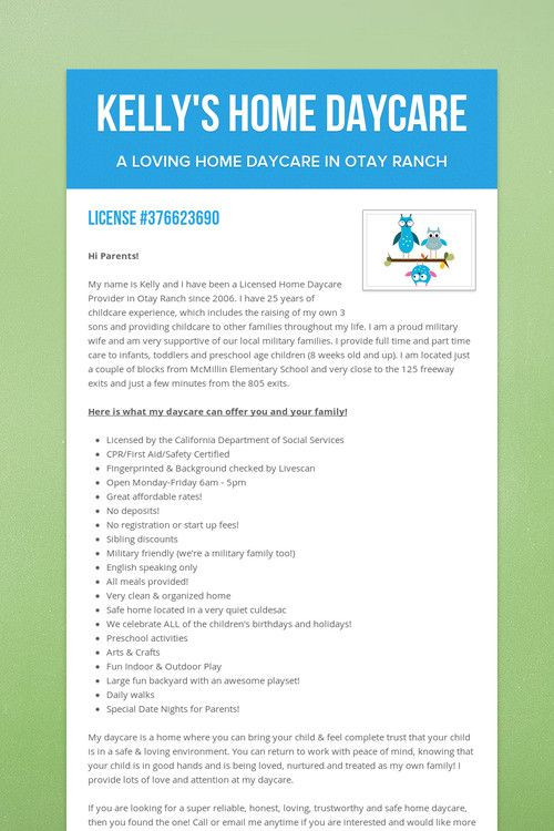 20 Home Daycare Business Plan Template
