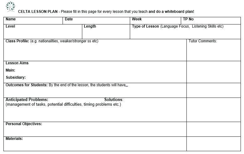 20 Learning Focused Lesson Plan Template