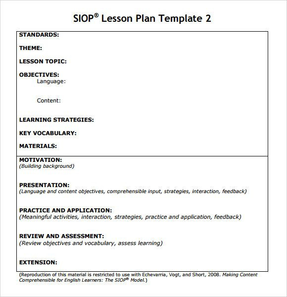 20 Making A Lesson Plan Template