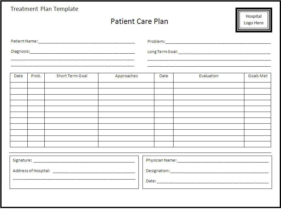 20 Occupational Therapy Treatment Plan Template