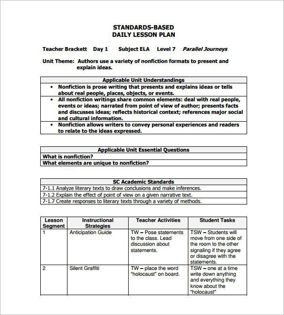20 Reading Recovery Lesson Plan Template