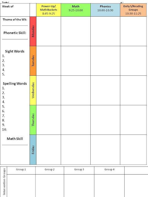 20 3 Part Lesson Plan Template