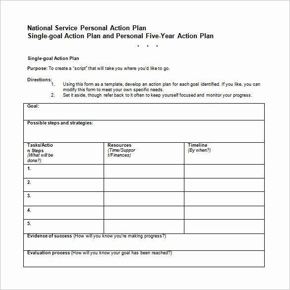20 5 Year Plan Template Career