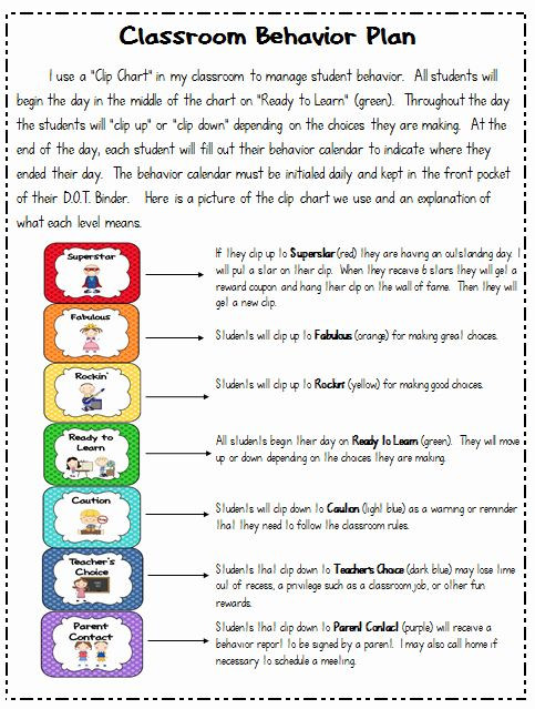 20 Behavior Plan Template For Elementary Simple Template Design