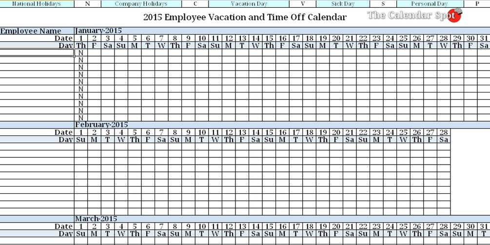 20 Employee Vacation Planner Template Excel 20 Employee Vacation Planner Template Excel