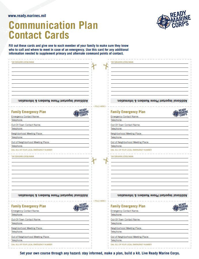 20 Family Disaster Plan Template