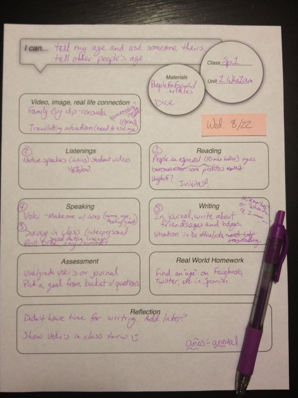 20 Foreign Language Lesson Plan Template