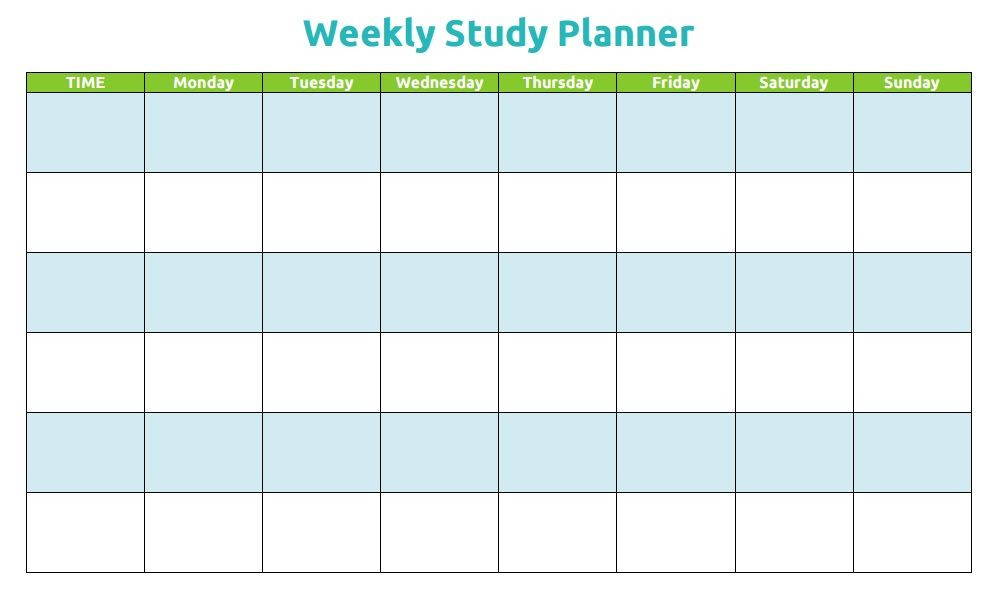 20 Study Plan Template For Students Simple Template Design
