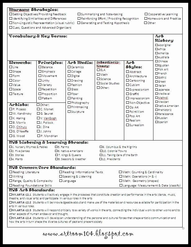20 Visual Art Lesson Plan Template 20 Visual Art Lesson Plan Template